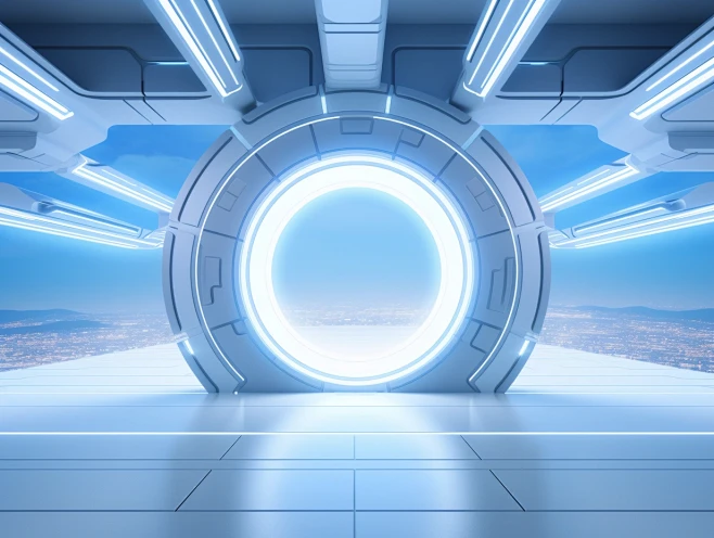 Future technology advertising background minimalist-花瓣网