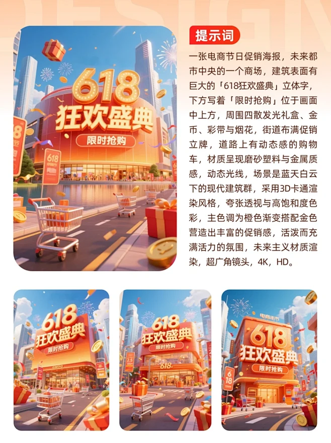 太厉害了，即梦AI3.0直出618海报！火速来看 - 小红书-花瓣网