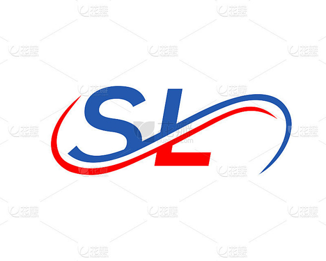 SL的标志设计。SL Letter Linked Business Logo。SL标志设计为金融，发