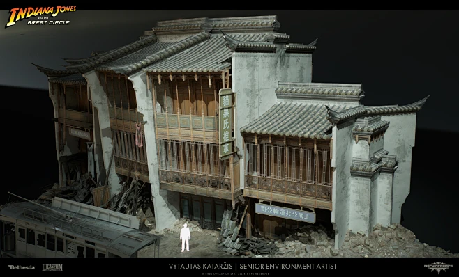 Indiana Jones and The Great Circle - Shanghai Environment Breakdowns-花瓣网
