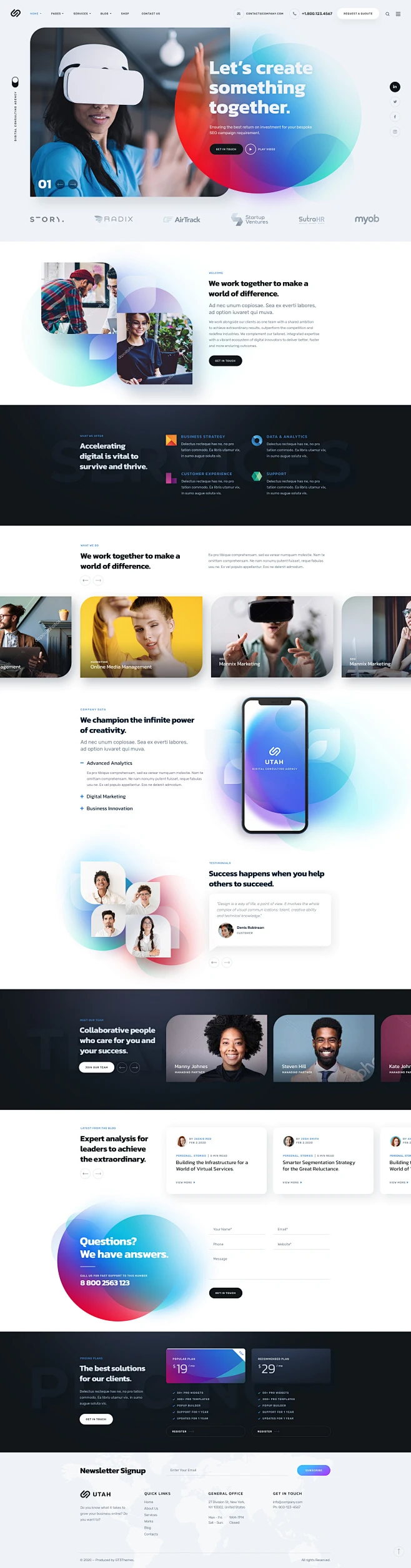 Utah - Multi-Purpose WordPress Theme by Denys Ambrosevych on Dribbble-花瓣网