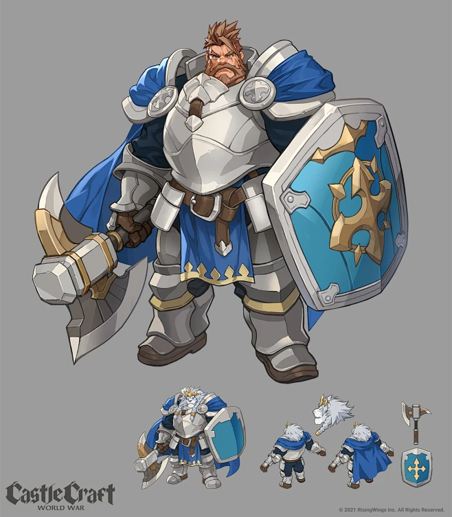 Character Concept Art for Castle Craft.-花瓣网