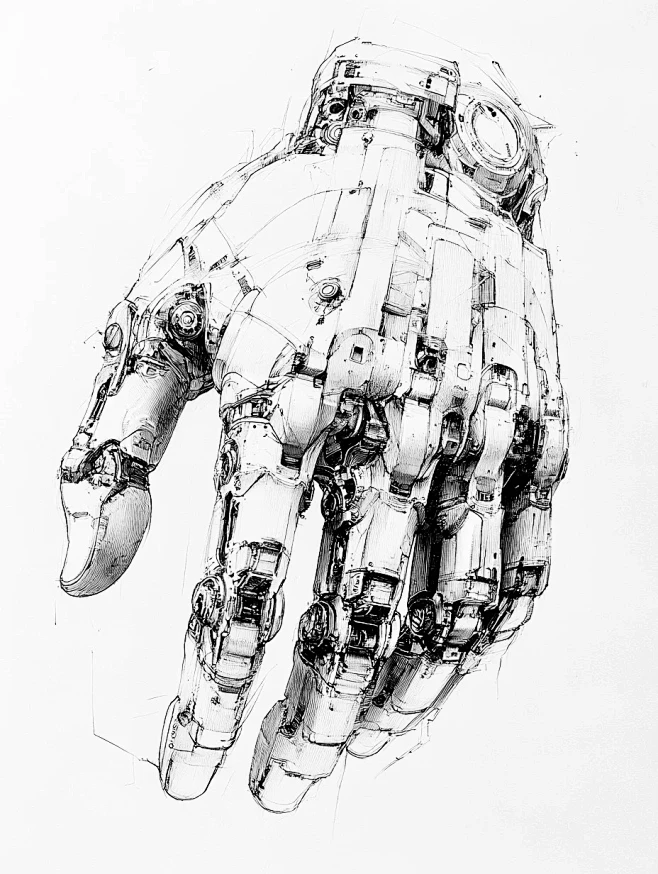 机械手·手绘设计线稿[咒语]_7_扁豆焖面条_来自小红书网页版-花瓣网