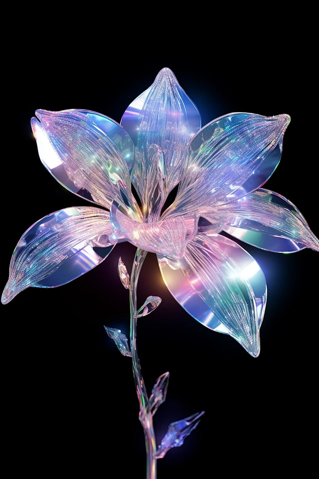 An iridescent Crystal Lily-花瓣网