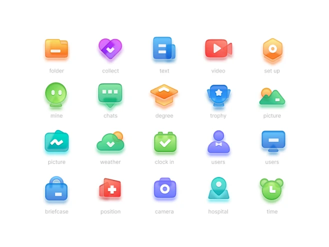 Glass transparent texture icons by zoe02 zhao on Dribbble-花瓣网
