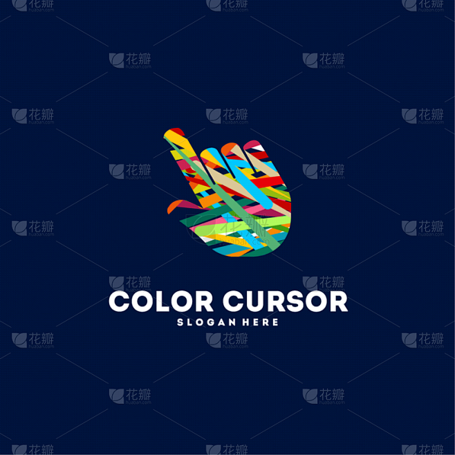 colorful cursor logo designs concept online logo
