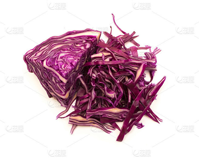 Shredded Red Cabbage Top View