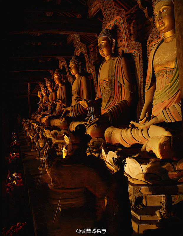 奉国寺辽代七佛塑像，和故宫藏元代稷山兴化寺七佛说法图，七佛是指释迦牟尼佛及其以前出现的六位佛陀 2锦州·义县奉国寺