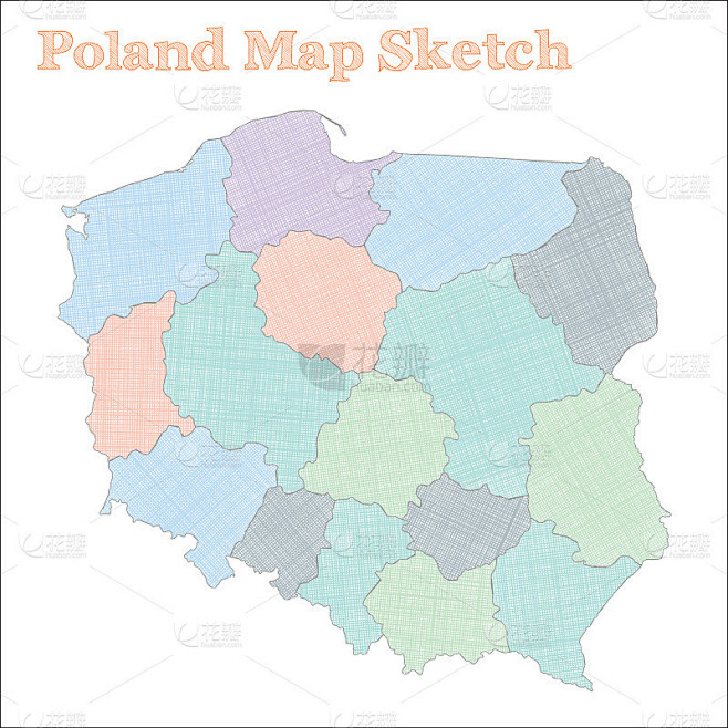 波兰的地图。