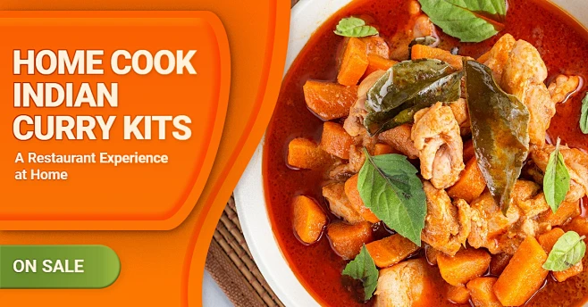 Home Cook Curry Kits General Promotion Ecommerce Banner素材-花瓣网
