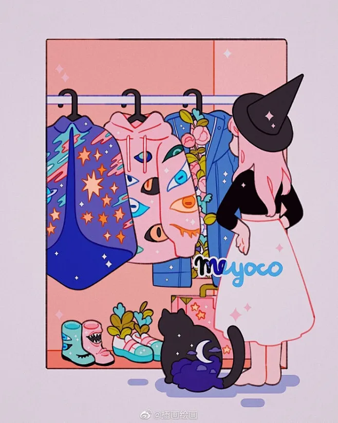 插画师：meyoco-花瓣网
