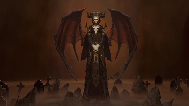 Diablo IV - Lilith character Fan-art-花瓣网