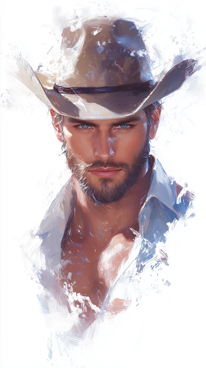 Blue-Eyed Cowboy In A Hat-花瓣网
