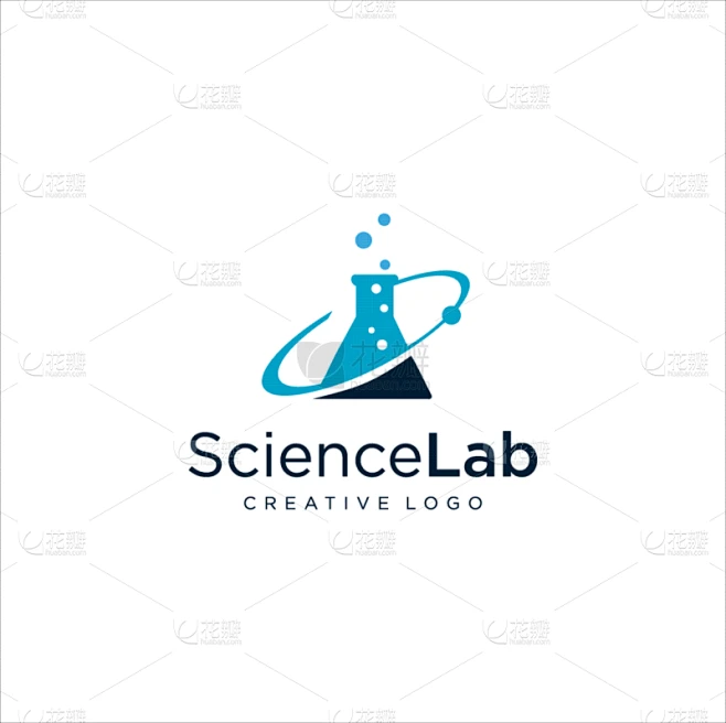 lab science atom logo icon design atom lab logo素材-花瓣网