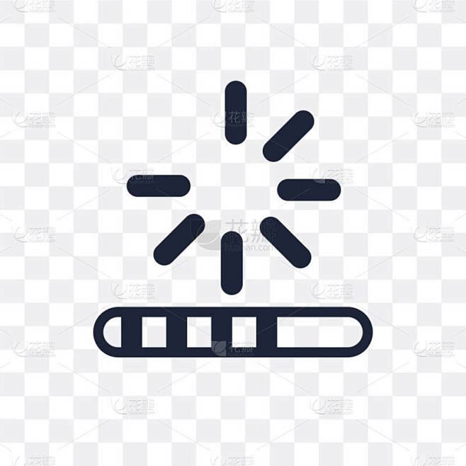 正在加载透明图标。从 web 导航集合加载符号设计。简单的元素向量例证在透明背景.