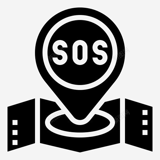 Sos救援7雕文图标 平面电商 创意素材