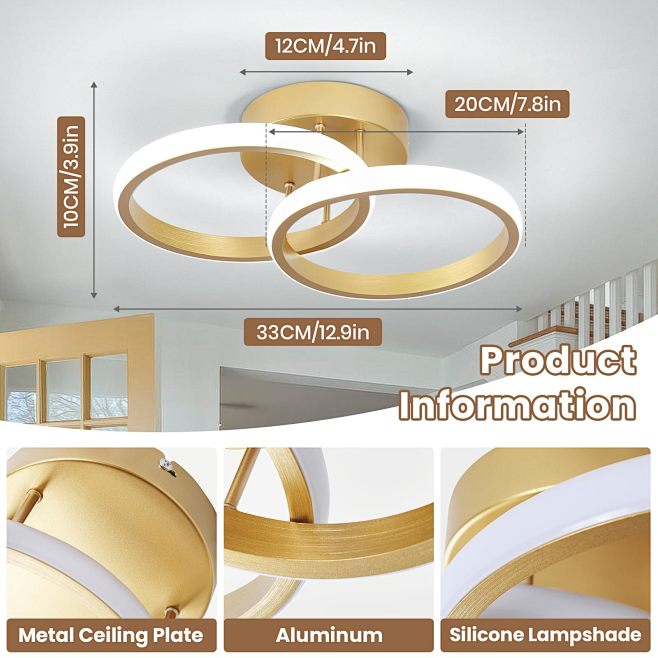 CANEOE Led Hallway Light, 6000K Cool White Modern Led Ceiling Light ...