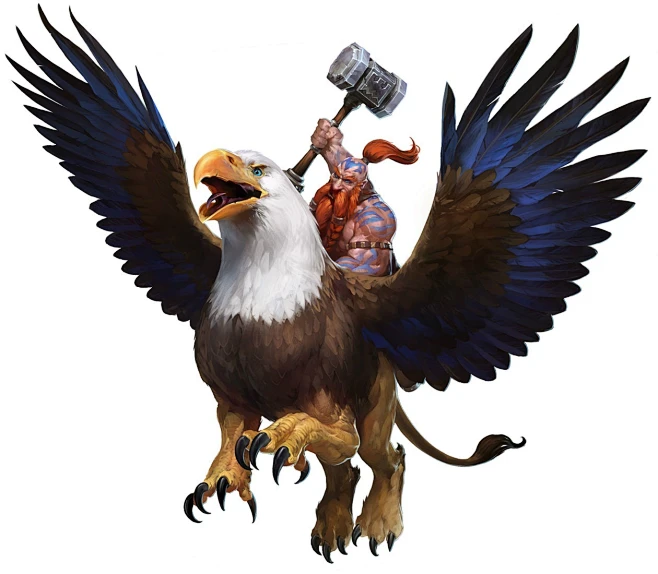 CGwall游戏原画网站_老鹰坐骑-花瓣网