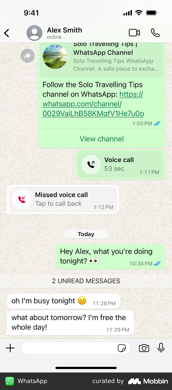 WhatsApp screen-花瓣网