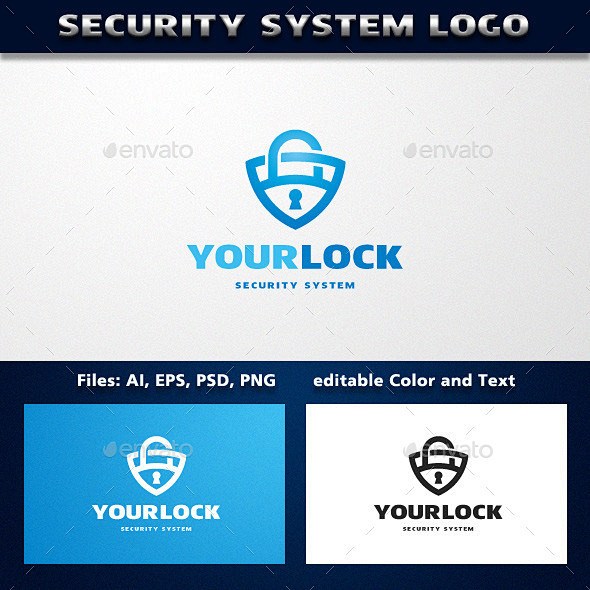安全系统标志模板——符号标志模板Security System Logo Template - Symbols Logo Templates ...