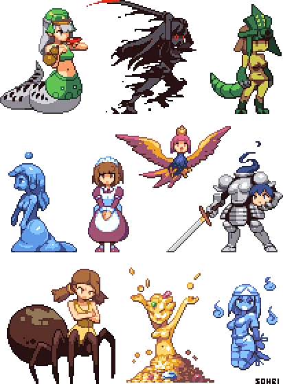 Monster Girl Sprites Part 2-花瓣网