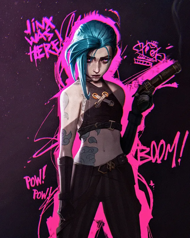 Jinx FanArt-花瓣网