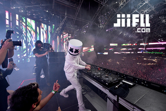 jiifll-摇滚-嗨爆现场-乐队-劲爆-面具-白衣-电吉他-DJ-打碟-Bbox