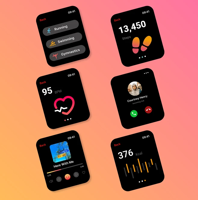 apple watch design designs Figma ui design ui designs UI UX design UI ...