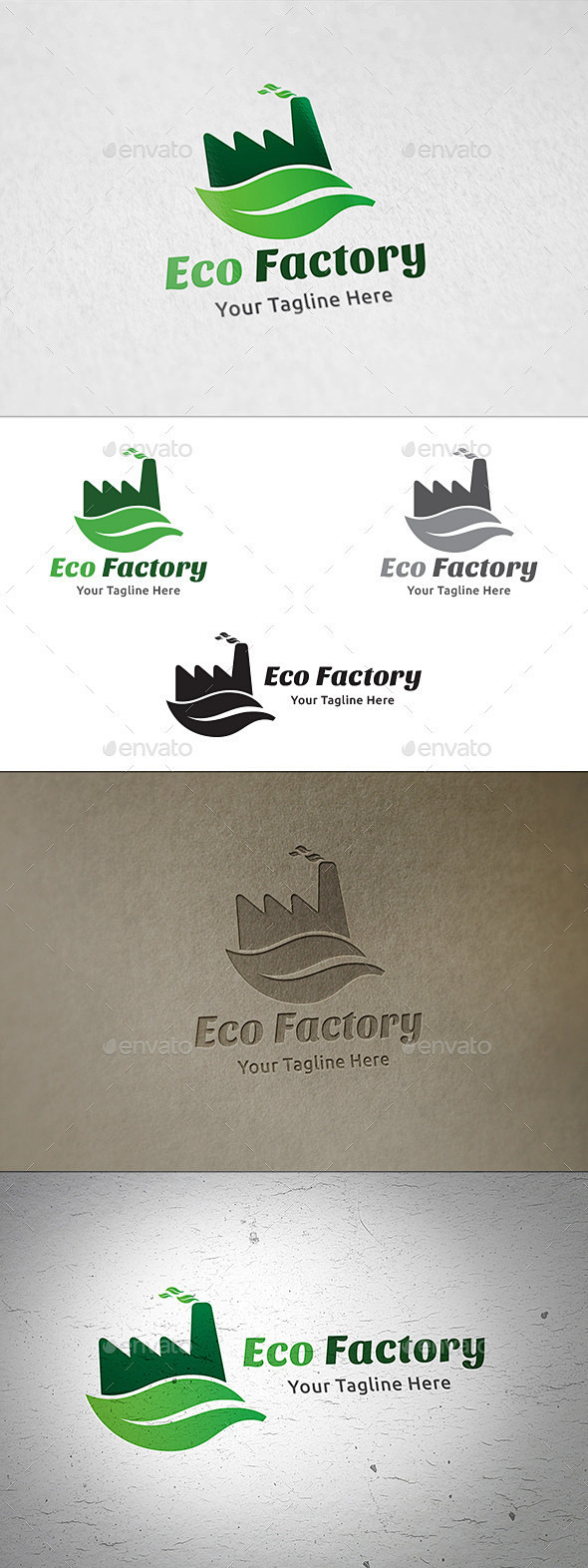 Eco Factory - Logo Template - Nature Logo TemplatesEco Factory - Logo ...