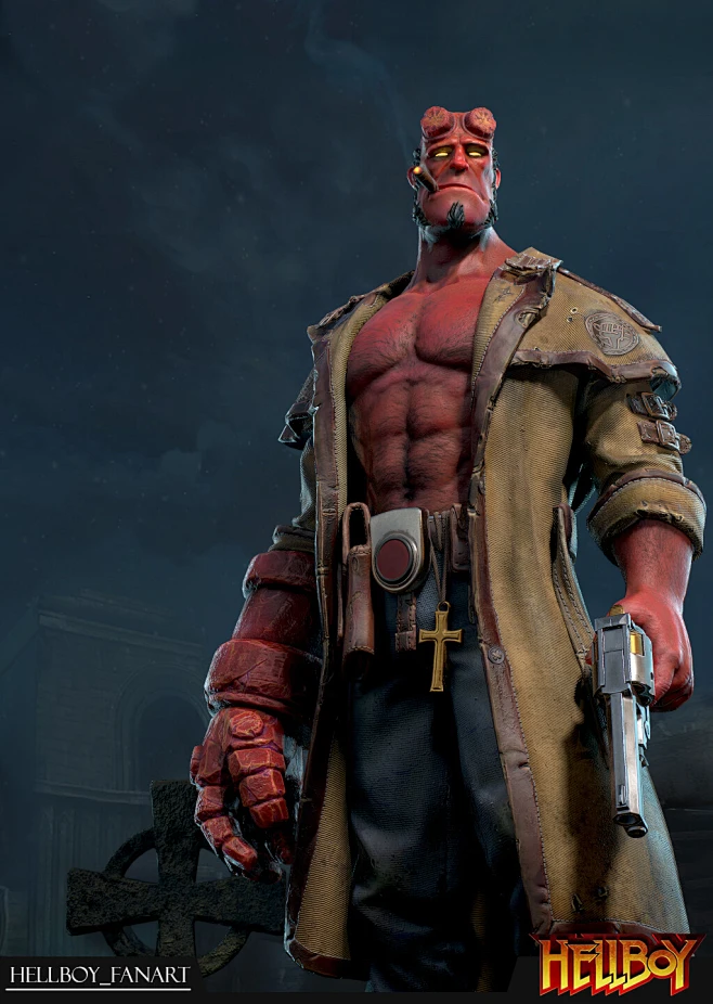 Hellboy, Sergei Kotenko : I had pleasure to create Hellboy's fanart ...