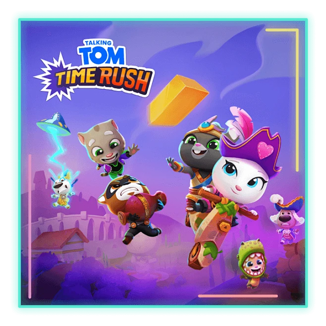 Talking Tom Time Rush.-花瓣网