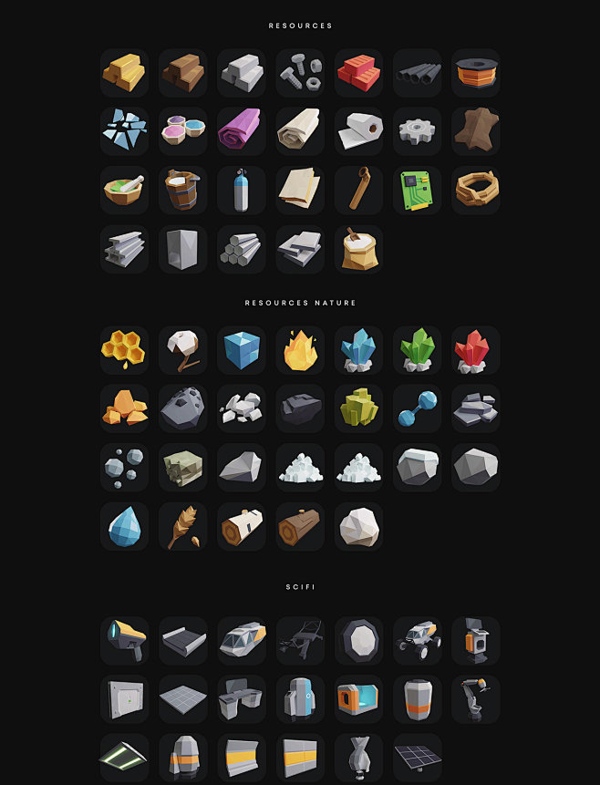 GUI Icon icons ILLUSTRATION kit lowpoly polyperfect