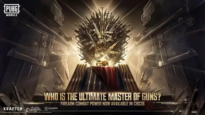 Promotional image for PUBG MOBILE featuring an impressive, throne-like ...
