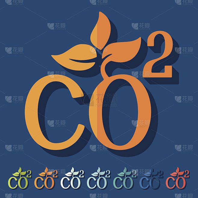 平面设计:co2标志二氧化碳