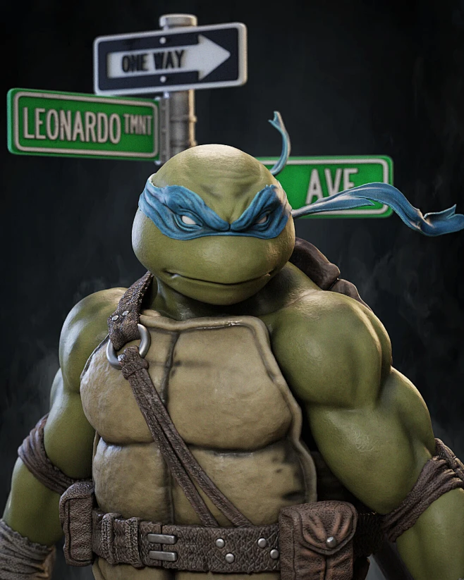 Leonardo TMNT Statue-花瓣网