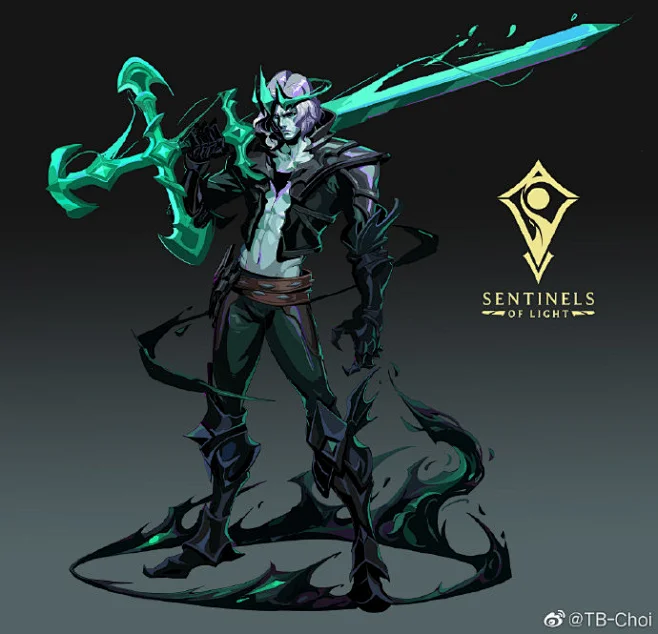 #英雄联盟# #英雄联盟光明哨兵集结# 非常开心我能有这次机会参与这次光明哨兵的活动，这是我与 Riot 艺术家团队一起制作的角色插图，非常 ...