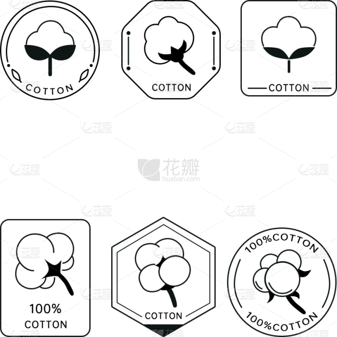 简约矢量棉花图标元素素材素材-花瓣网