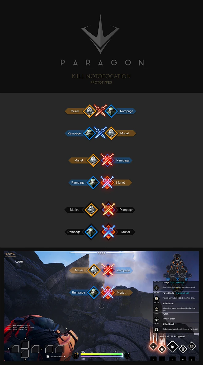 PARAGON - Iconography, UI & HUD - EPIC GAMES : User Interface work for Paragon _命运2 Paragon ...