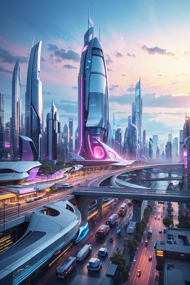 Technology techno tech Render SmartCity future future city ...