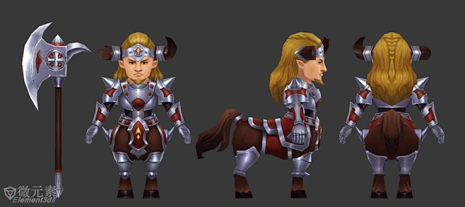 Q版半人马-微元素Element3ds -花瓣网