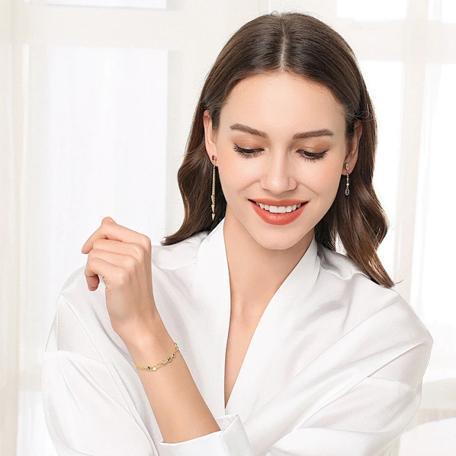 YINGBOO S925银 小众原创设计 AB款流苏多色彩钻纯银耳环耳线女-淘宝网-花瓣网