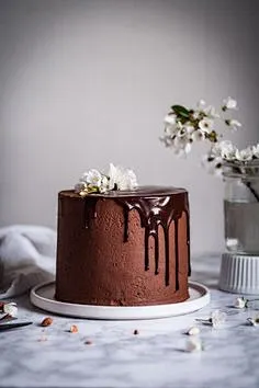 Marzipan Cake with Dark Chocolate Buttercream - sweet, nutty, floral ...
