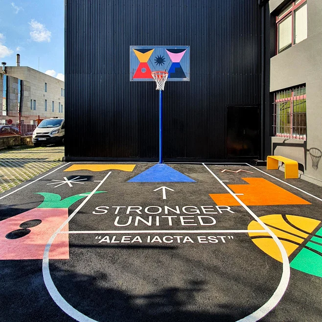 basketball composition court geometry Graffiti Layout NBA shapes ...