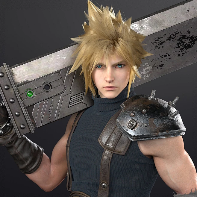 Final Fantasy VII Fan Art: Cloud Strife, hongmin Zheng : I'm glad to ...