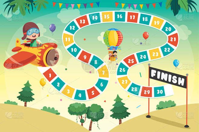 儿童教育数字棋盘游戏说明