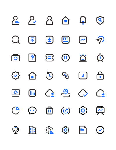 【米图网-52mitu.com】科技 互联网 线性 ui icon 企业 商务 网页 系统 图标 上传 用户科技风元素蓝色渐变边框元素-花瓣网