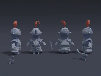 Low Poly Knight-花瓣网