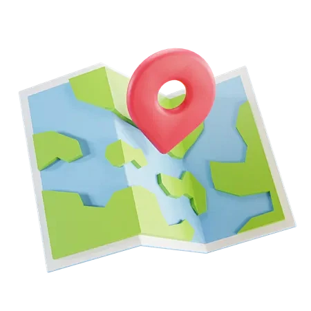 Map 3D Illustration