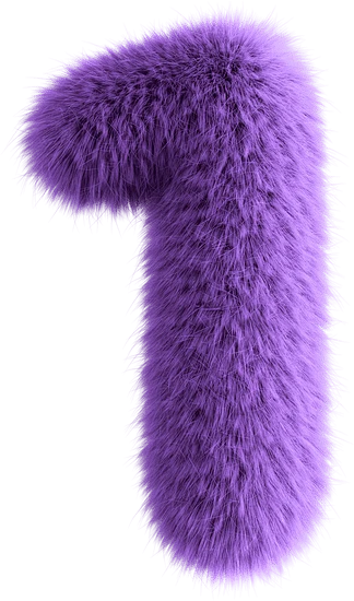 Purple Fluffy Number One-花瓣网