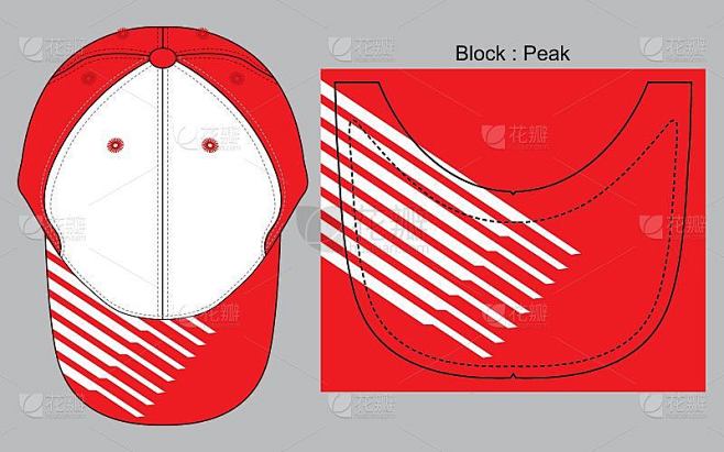 Baseball Cap Design Vector (Graphic Line)